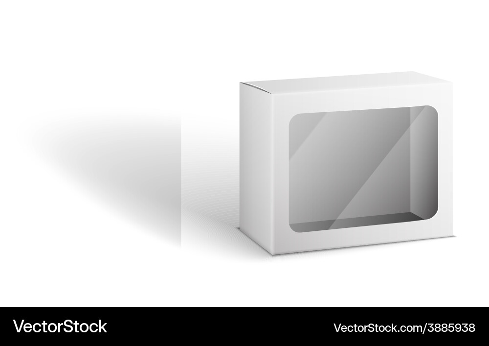 White product package box isolated on Royalty Free Vector
