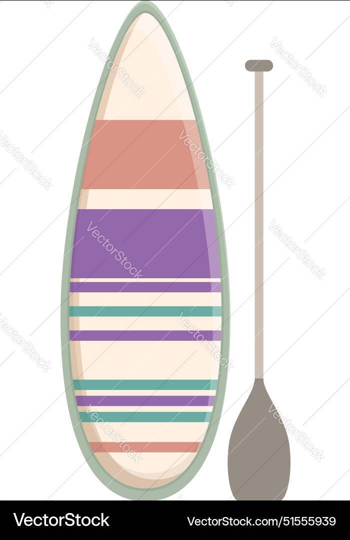 Colorful paddle board standing up Royalty Free Vector Image