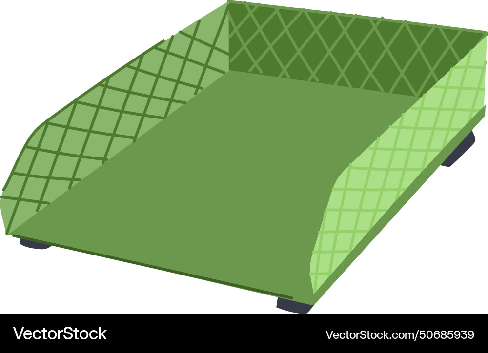 Cut desk tray cartoon Royalty Free Vector Image