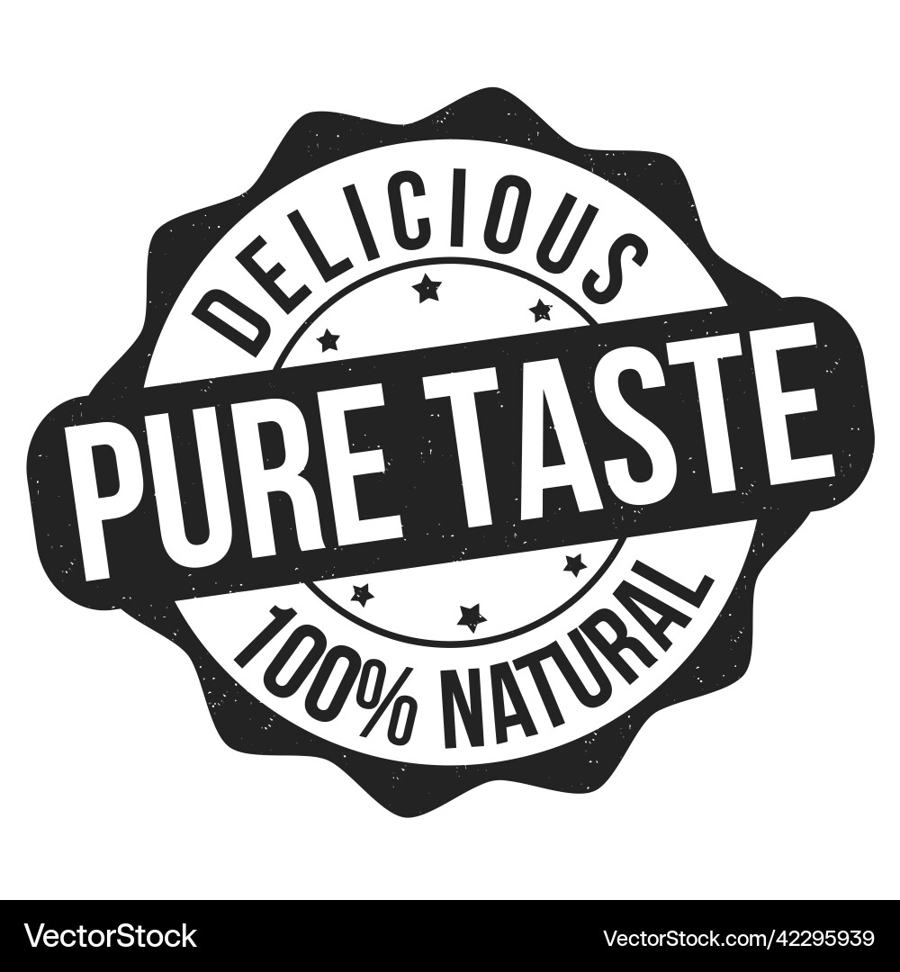 Grunge Rubber Stamp - Pure Taste Royalty Free Vector Image