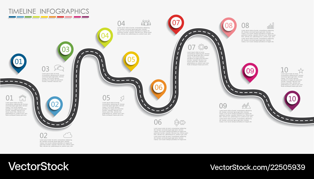 Roadmap Winding Timeline Vector Images (over 130)