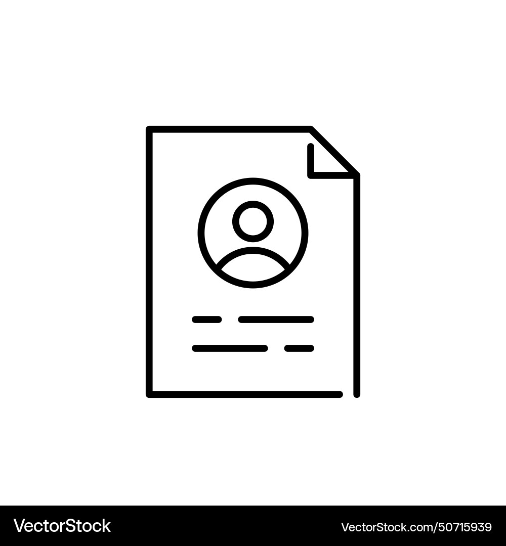 Resume icon user symbol and document pixel Vector Image
