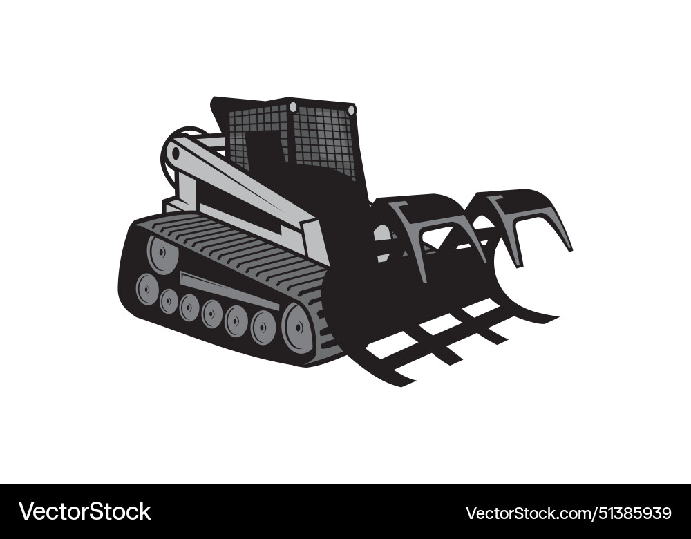 Skid steer grapple design Royalty Free Vector Image
