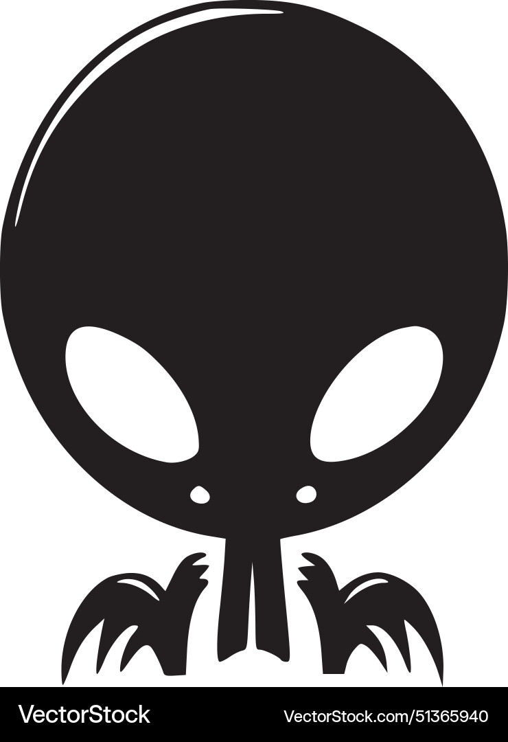 Alien - high quality logo ideal for t-shirt Vector Image