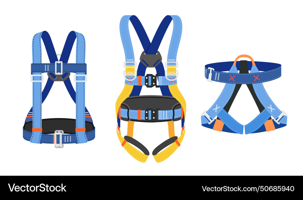 Climbing harness security rope for extreme sport Vector Image