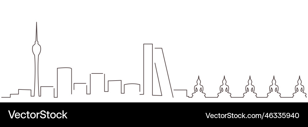 Colombo dark line simple minimalist skyline Vector Image