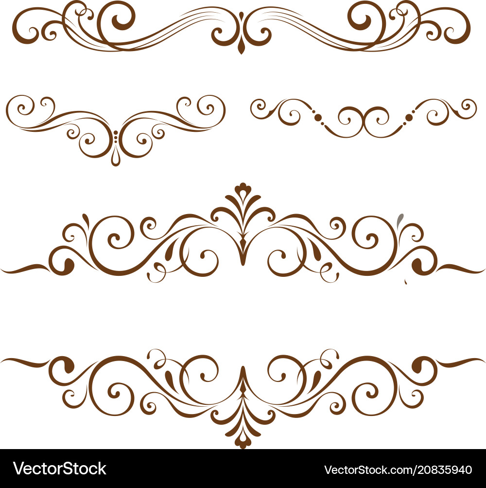 Decorative floral element for your design Vector Image