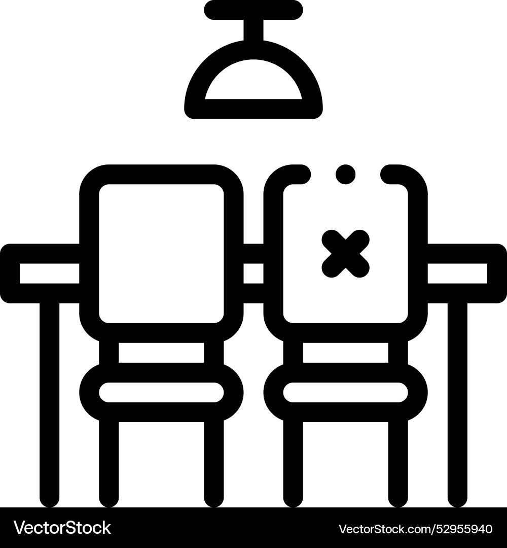 Dinner table icon thin linear style design Vector Image