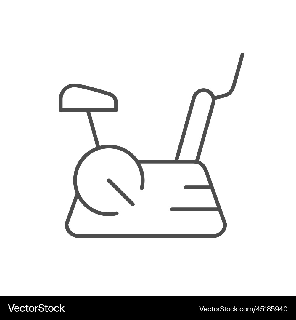Exercise bike line outline icon Royalty Free Vector Image