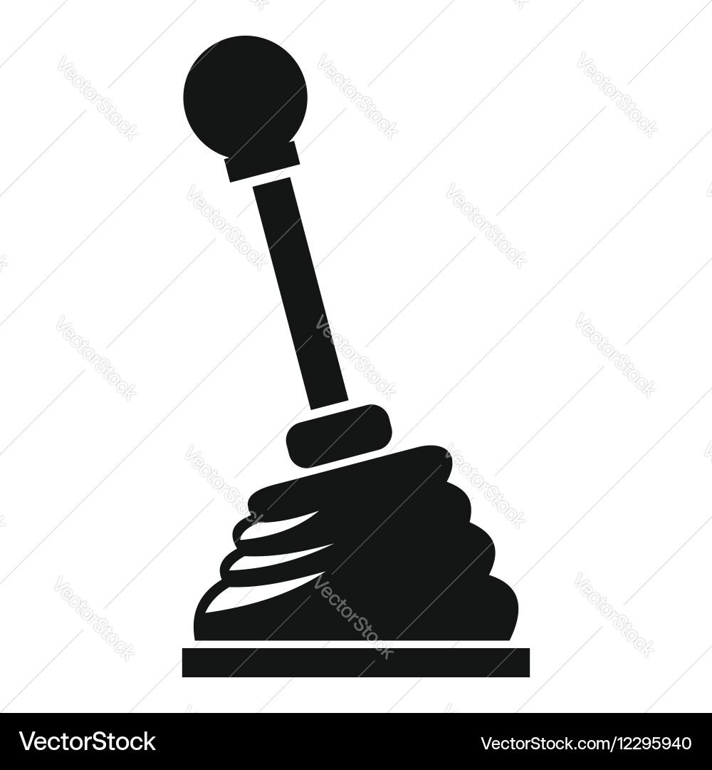 Gear stick icon simple style Royalty Free Vector Image