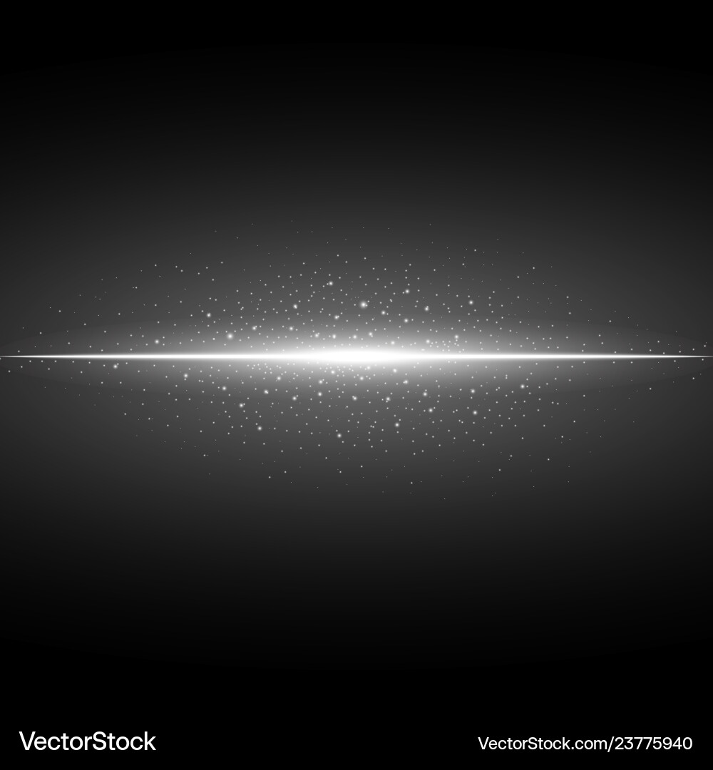 Glowing Line with Sparks - Light Effect Royalty Free Vector