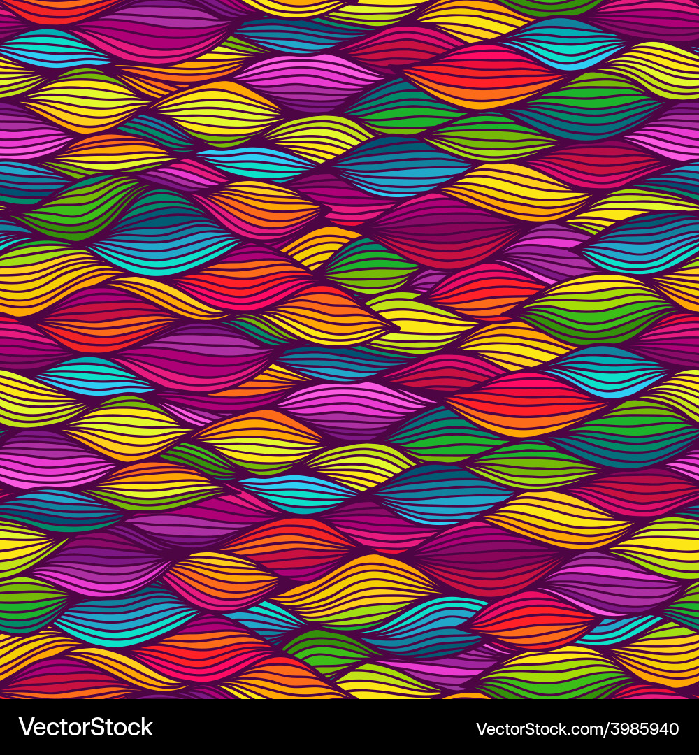 Hand drawn wavy background Royalty Free Vector Image