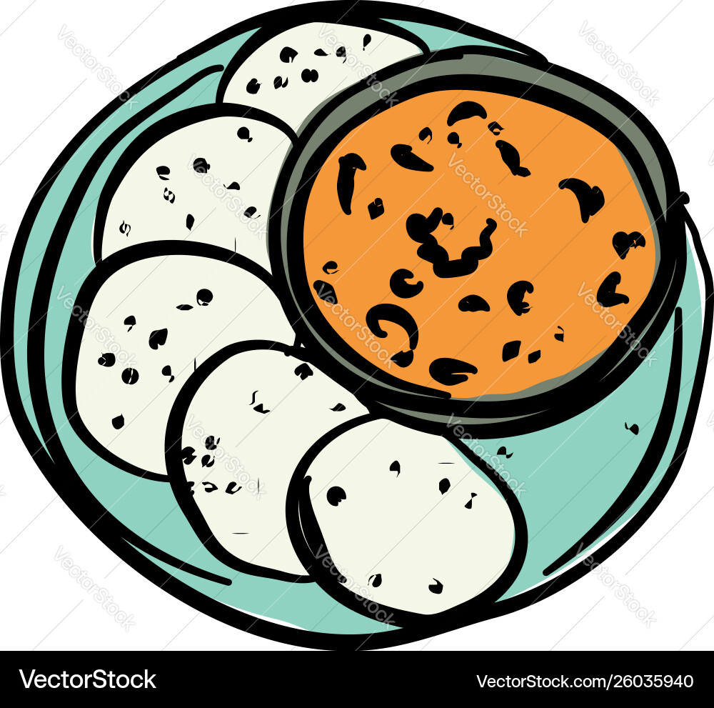 Idli Royalty Free Vector Image - VectorStock