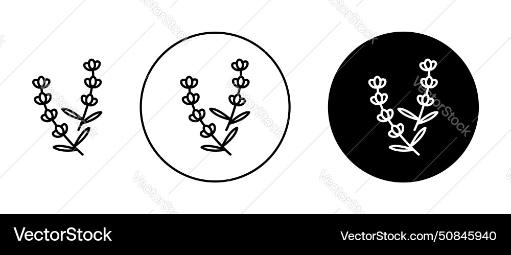 Lavender icon set provence aromatic medicinal Vector Image