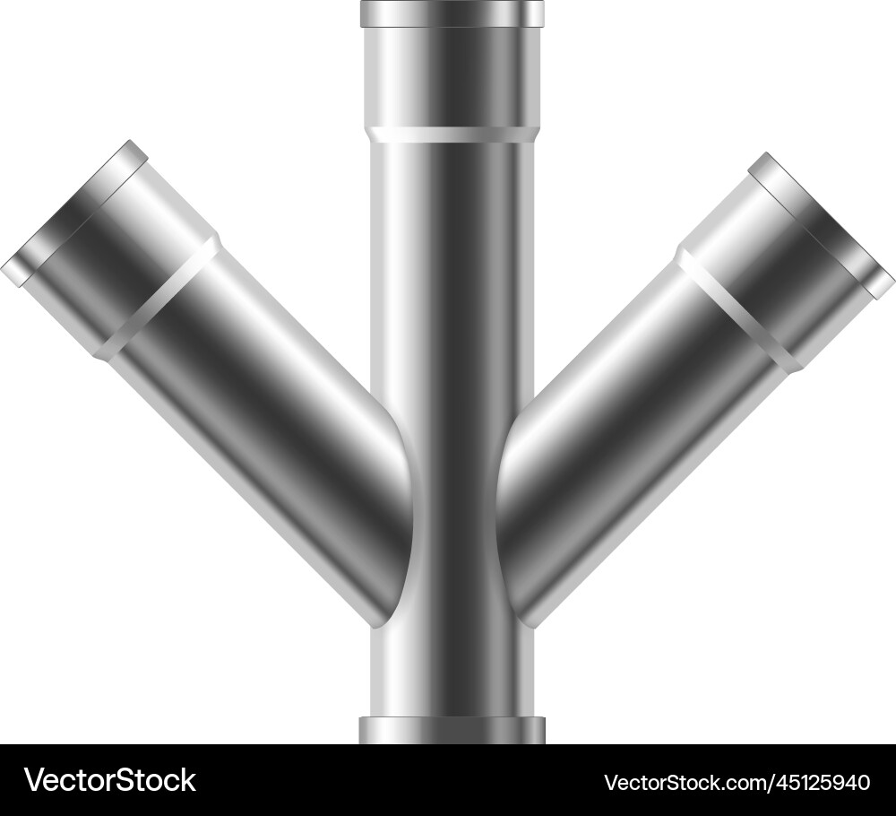 Pipe hub realistic composition Royalty Free Vector Image
