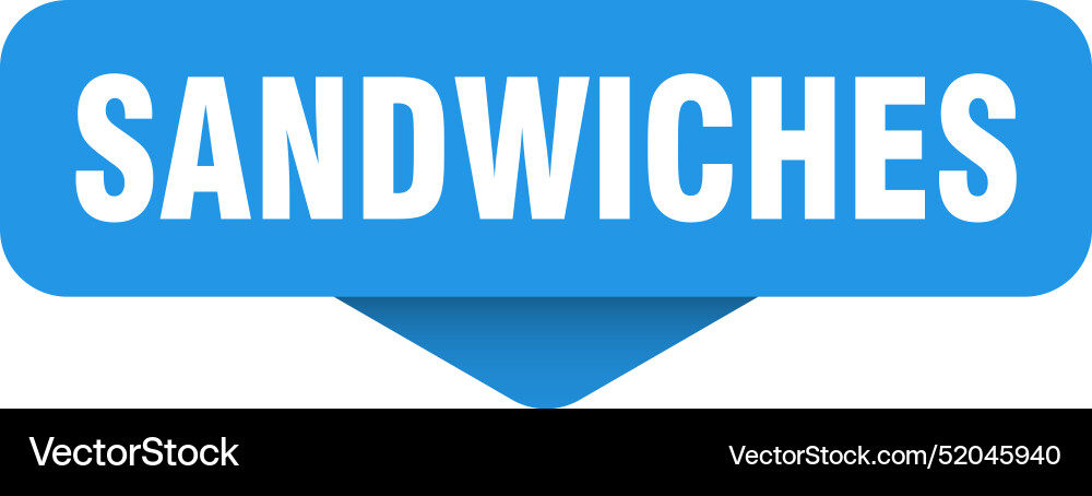Sandwiches sticker sign on transparent Royalty Free Vector