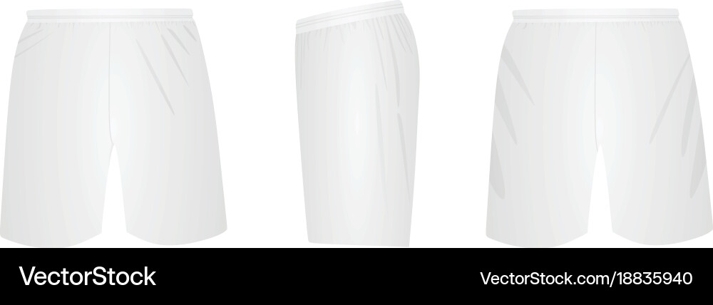White shorts template Royalty Free Vector Image