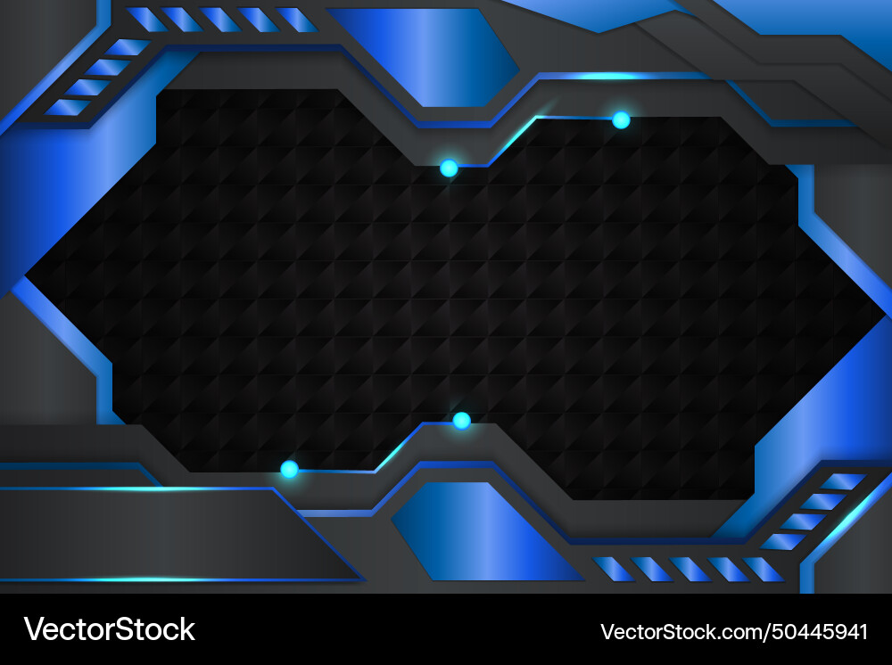 Abstract background with black and blue color Vector Image
