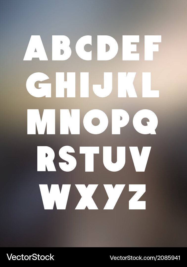 Bold Capital Letter Font Royalty Free Vector Image