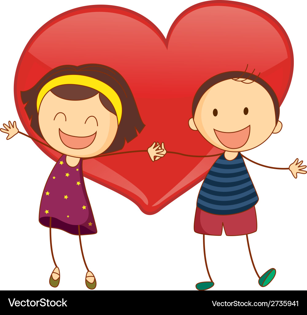 Boy and girl Royalty Free Vector Image - VectorStock