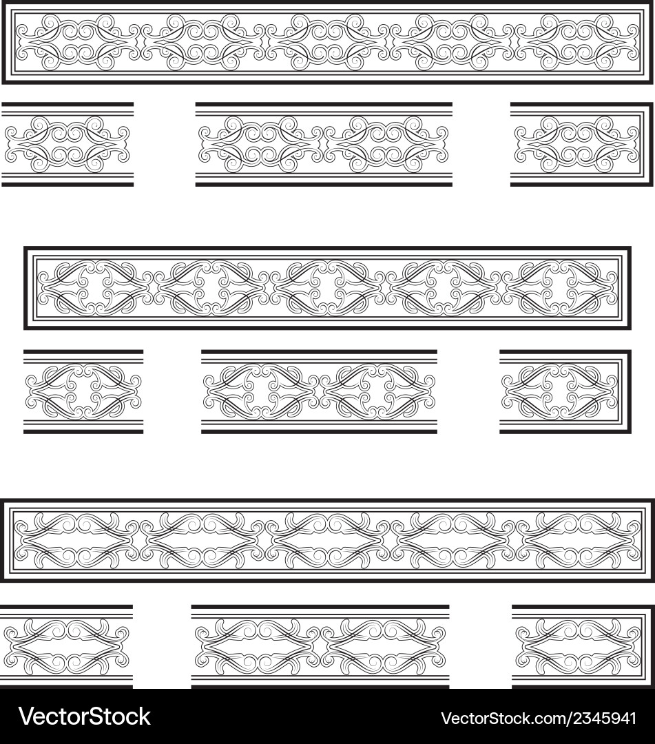 Decorative bands Royalty Free Vector Image - VectorStock
