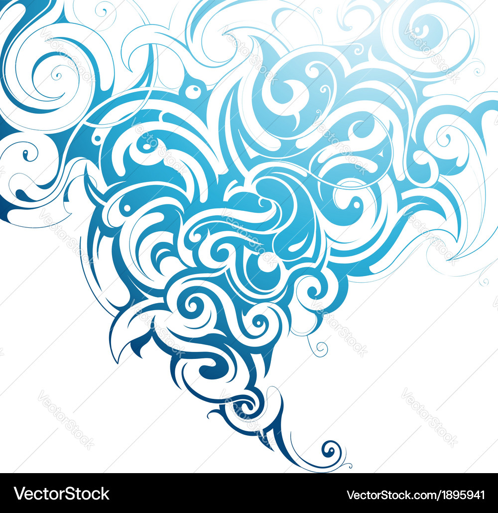 Dynamic Water Swirls Royalty Free Vector Image
