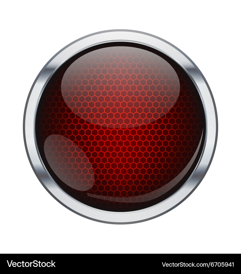 Red honeycomb icon ball Royalty Free Vector Image