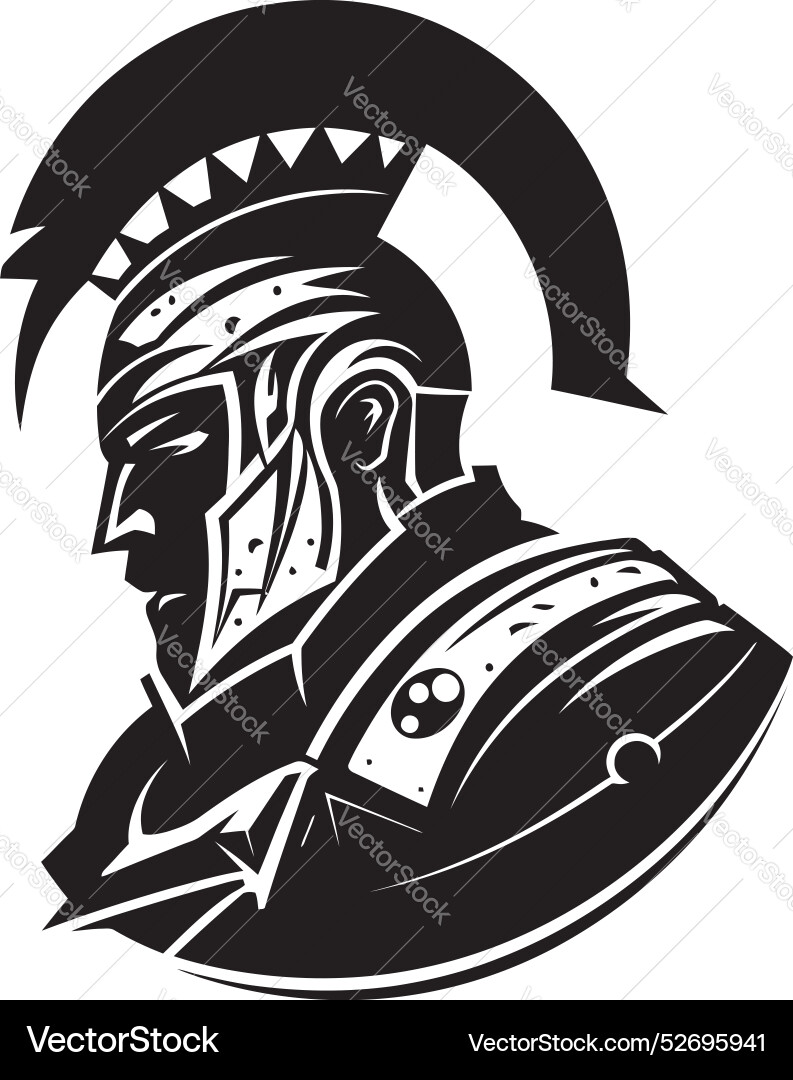 Valiant guardian fresh warrior iconic emblem Vector Image