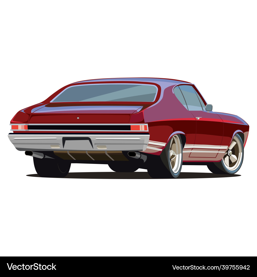 Classic Muscle Car Royalty Free Vector Image - VectorStock
