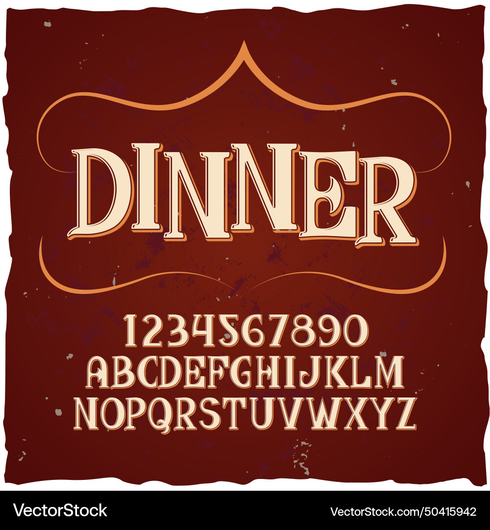 Good handcrafted font for any label design Vector Image