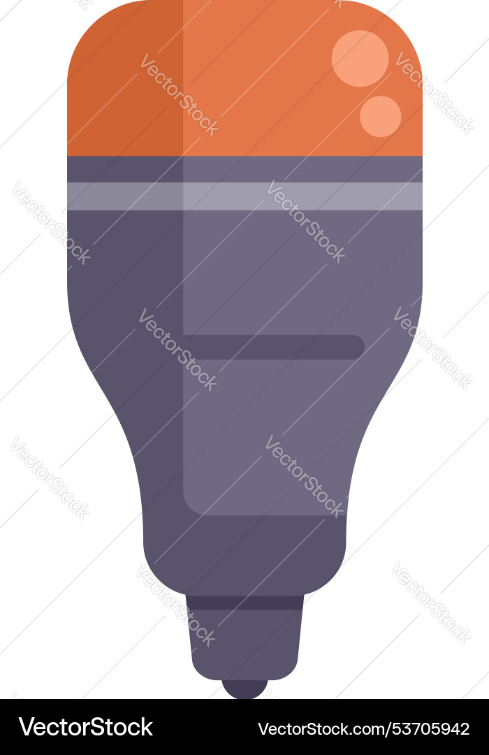 Grey marker pen drawing line with orange cap icon Vector Image