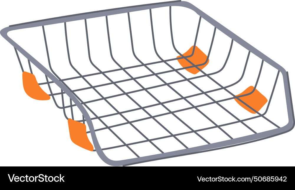 Office desk tray cartoon Royalty Free Vector Image