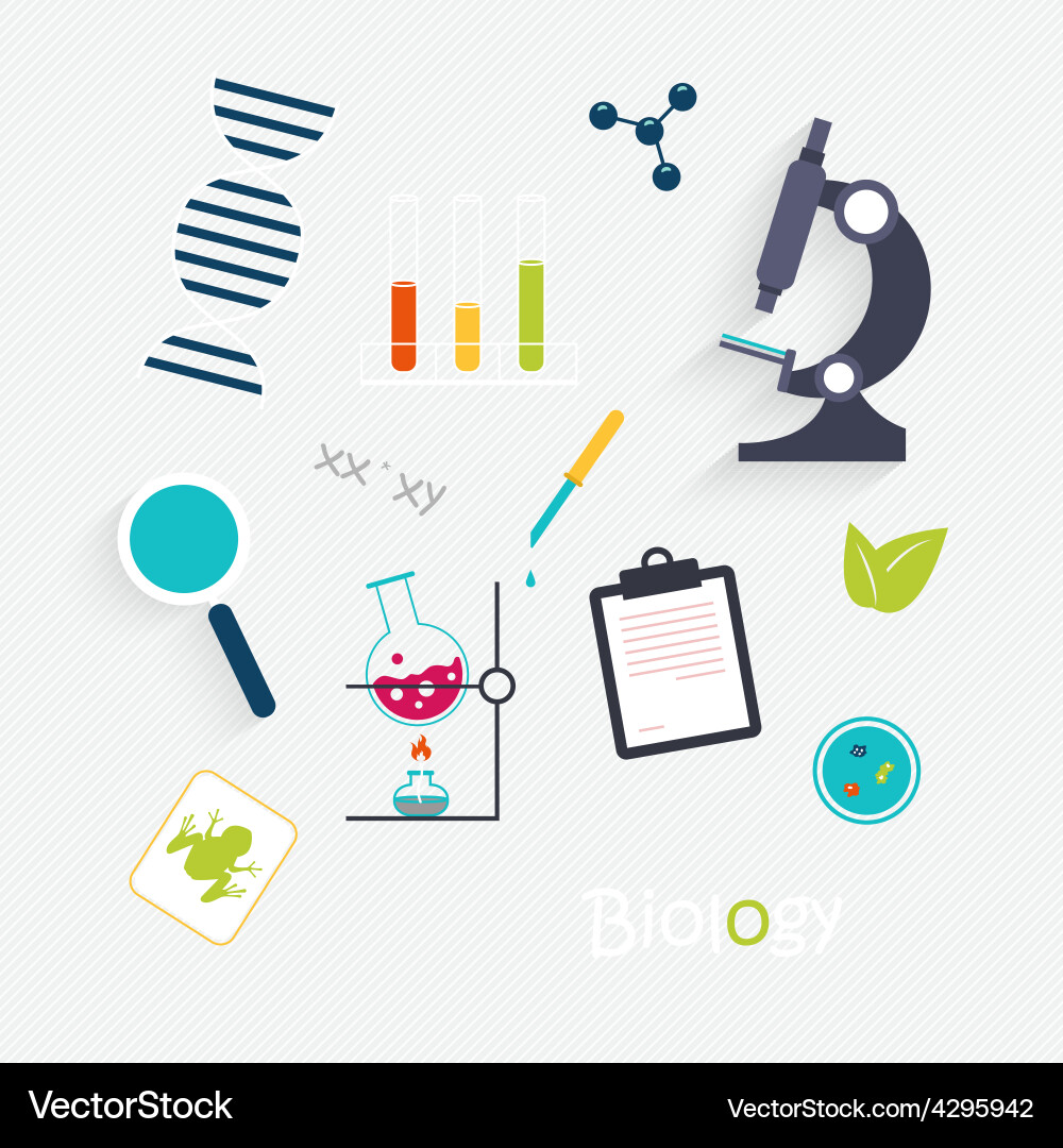Set science lab objects and icons Royalty Free Vector Image