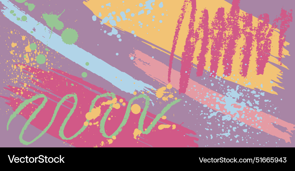 Abstract art background colorful paint brush Vector Image