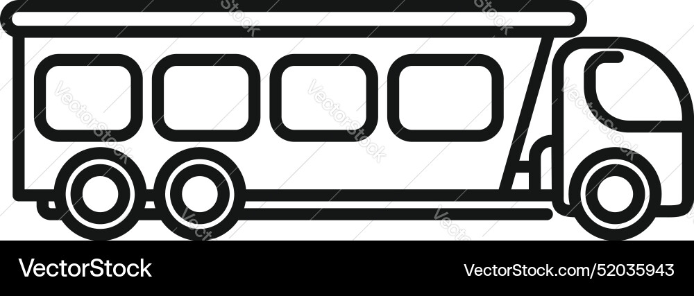 Airport shuttle bus taking passengers to terminal Vector Image