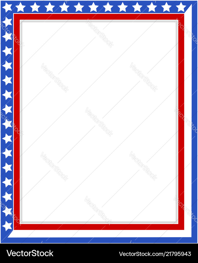 American patriotic border Royalty Free Vector Image