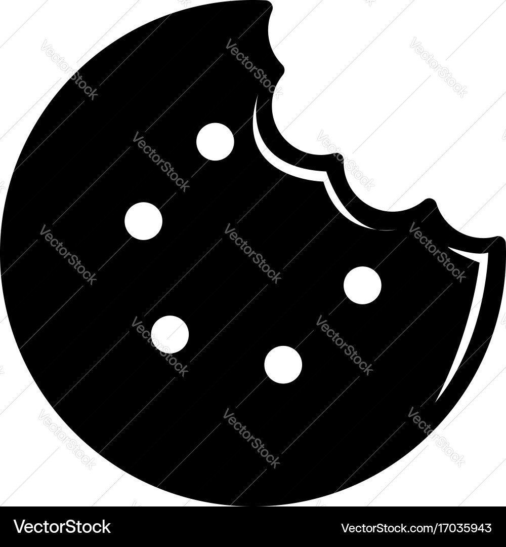 Biscuit Bite Icon - Simple Royalty Free Vector Image