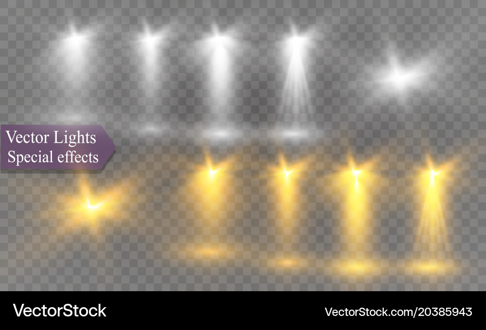 Spotlight on a transparent background Royalty Free Vector