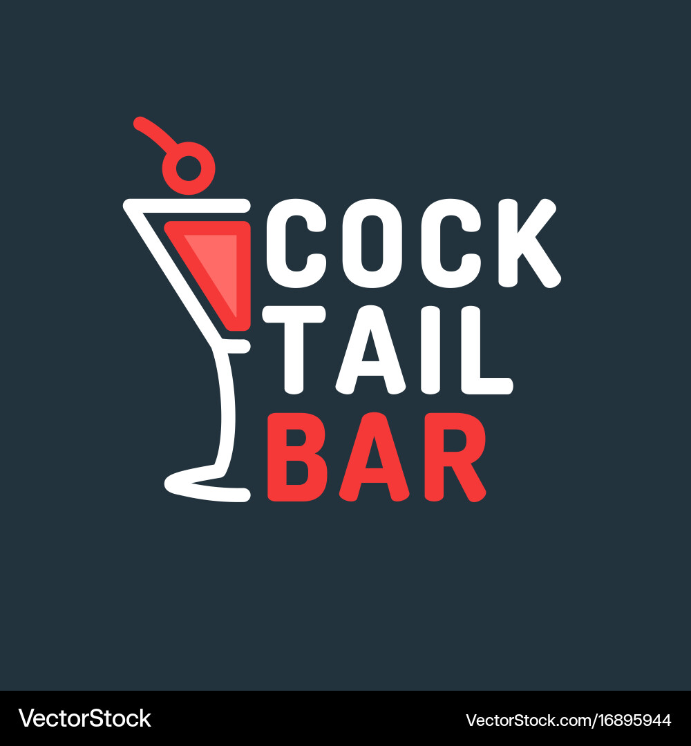 Bright of a cocktail bar Royalty Free Vector Image