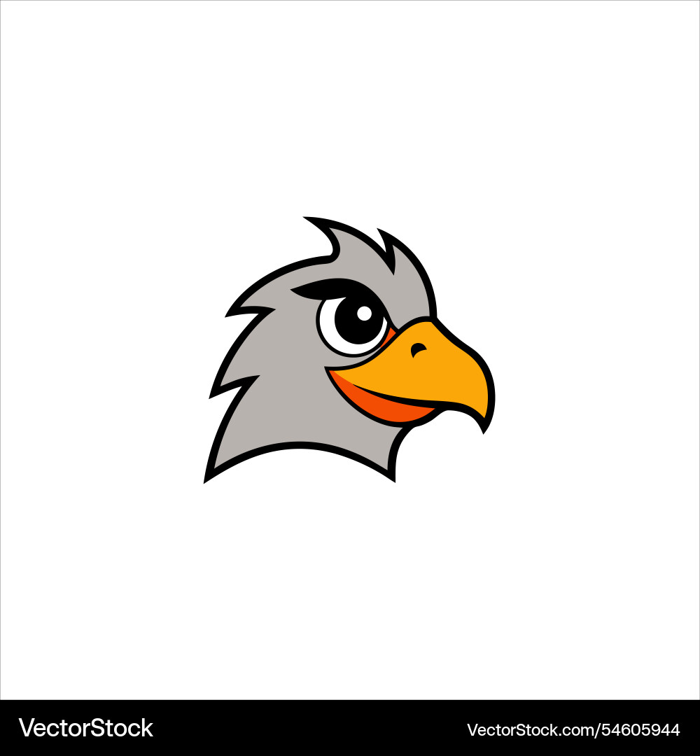 Dynamic hawk head cartoon Royalty Free Vector Image