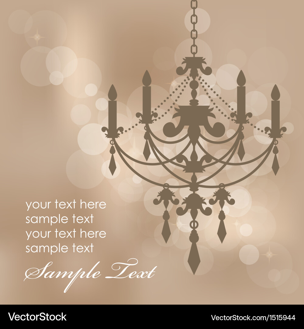 Elegant Crystal Chandelier Royalty Free Vector Image