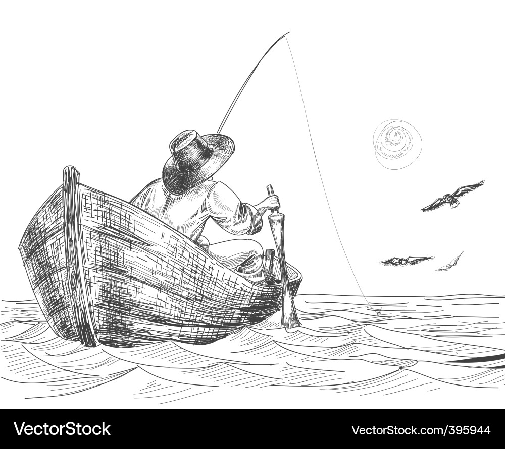 Fisherman Sketch Vector Images (over 1,600)