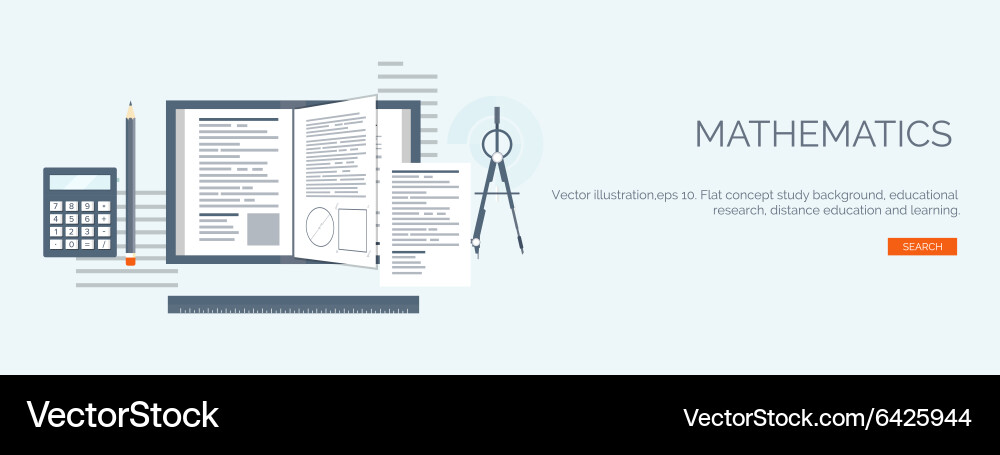 Flaches Studium Hintergrundset Lizenzfreies Vektorbild