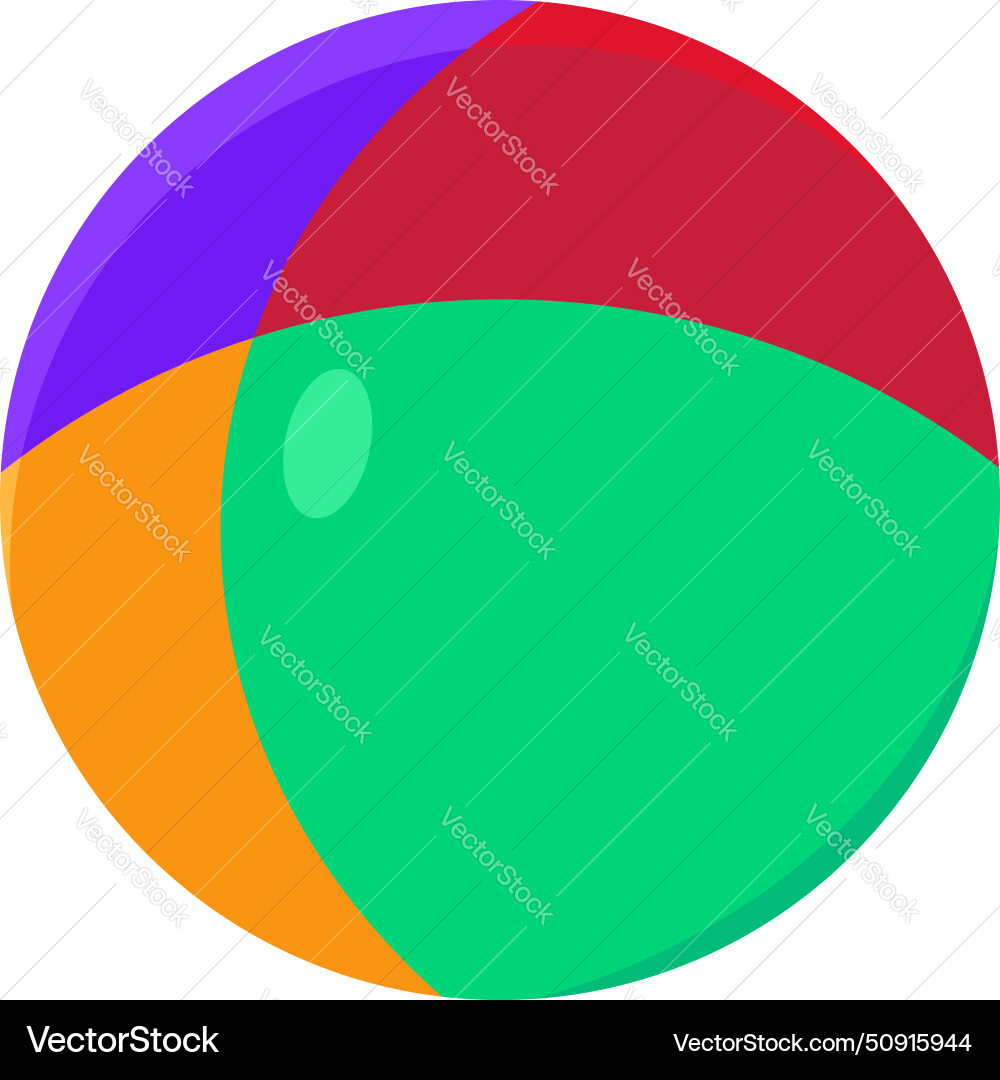 Inflatable rubber ball for beach volleyball Vector Image