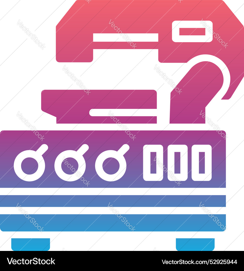 Metal cutting machine icon design Royalty Free Vector Image