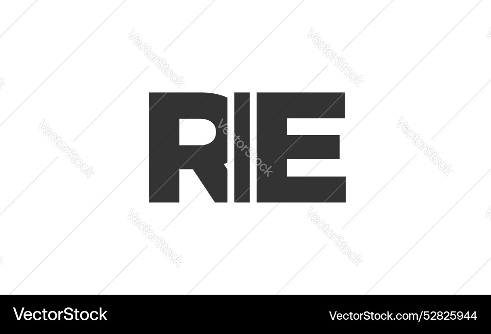 Rie logo design template with strong and modern Vector Image