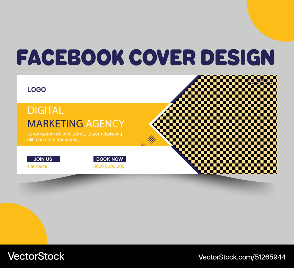 Social media cover design Royalty Free Vector Image