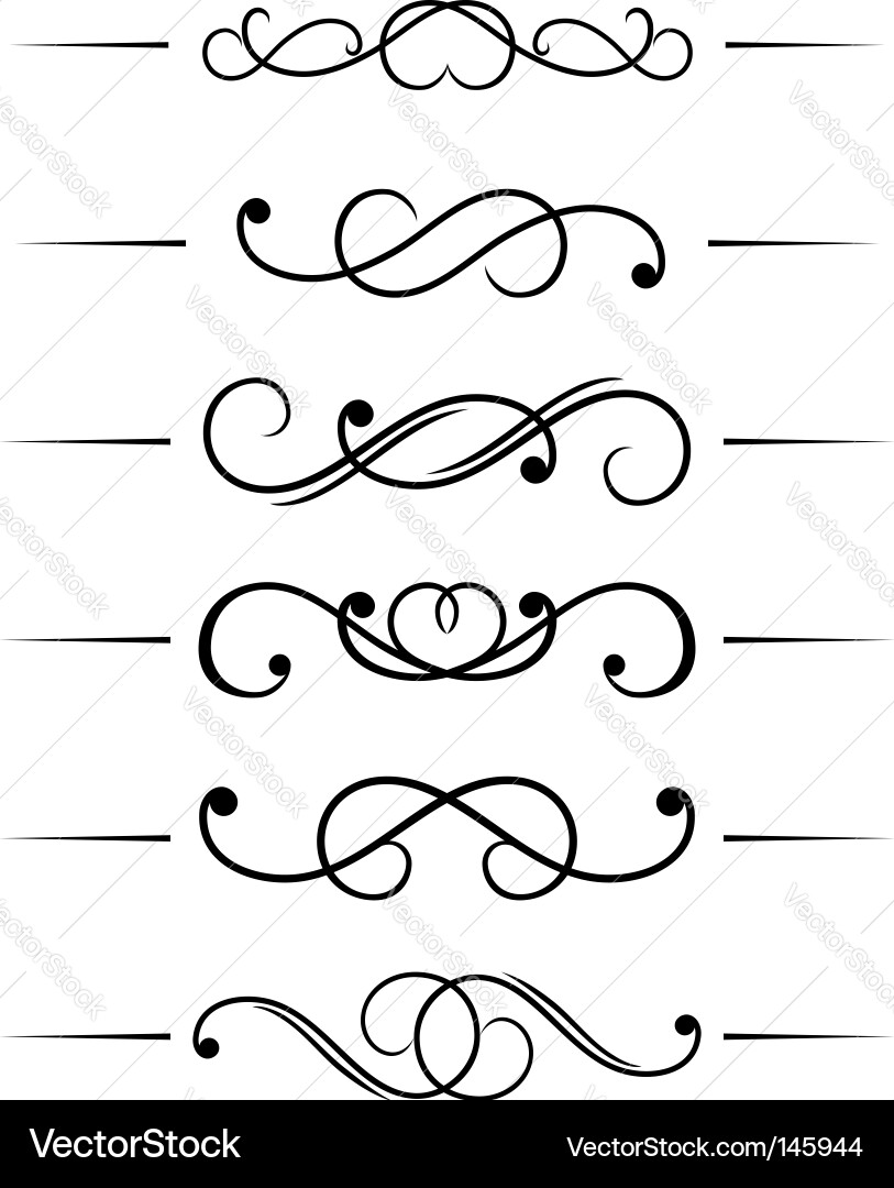 Swirl elements Royalty Free Vector Image - VectorStock