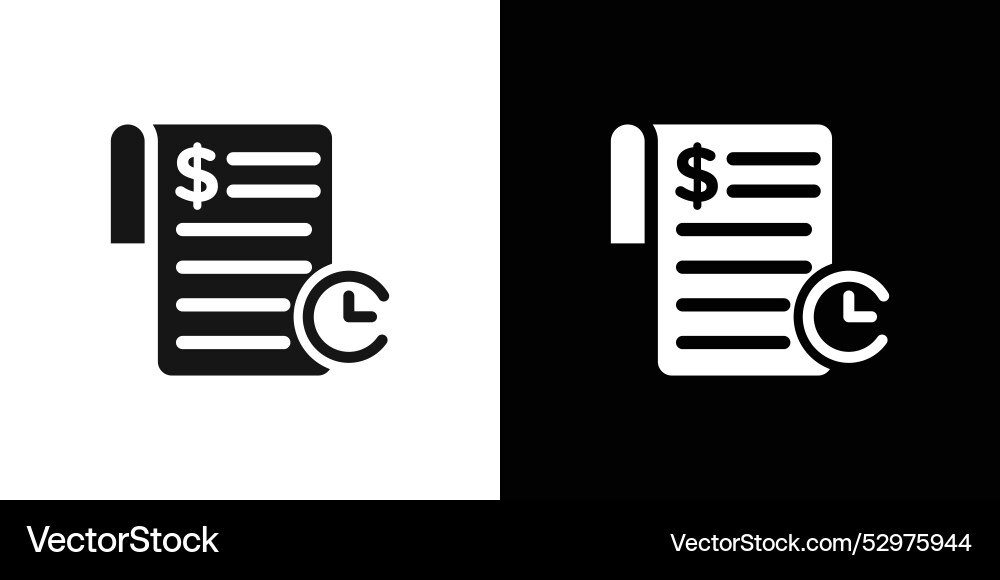 Transaction history icon black line art logo set Vector Image