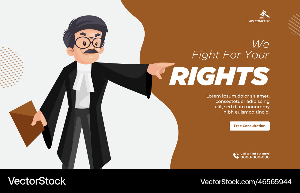 We fight for your rights landscape banner design Vector Image